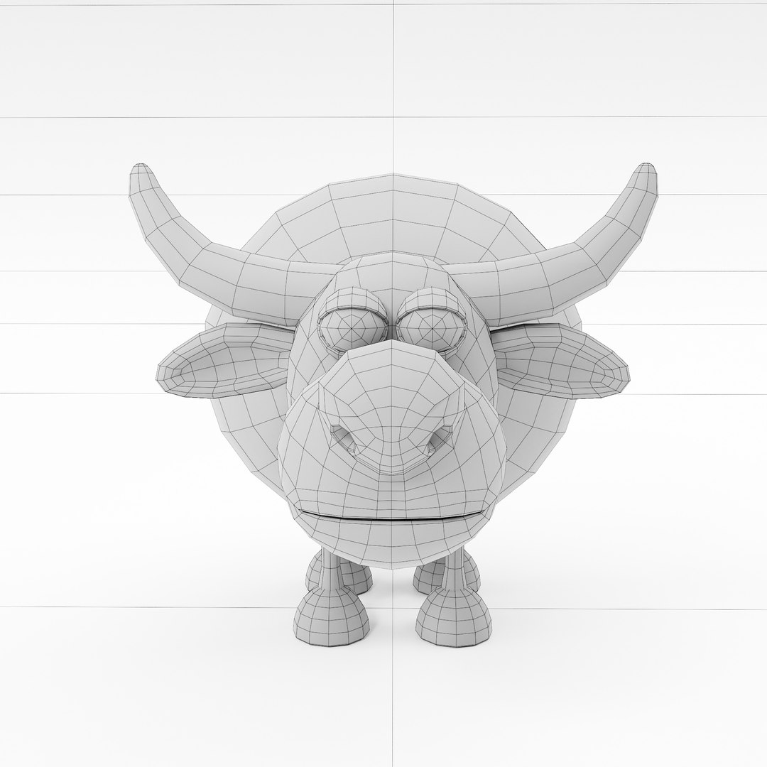 3D Buffalo Cartoon Animal 3dmodel - TurboSquid 1996994