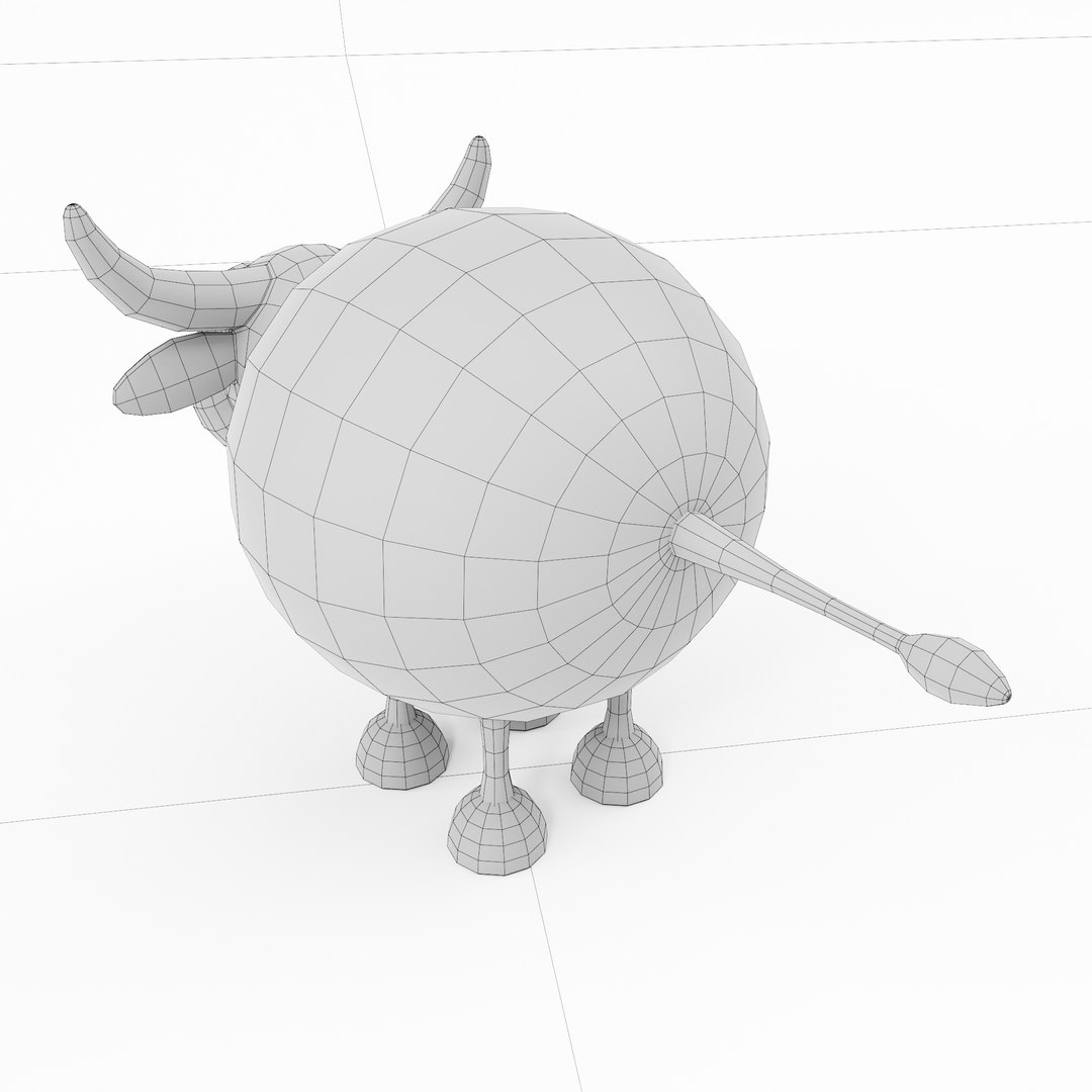 3D Buffalo Cartoon Animal 3dmodel - TurboSquid 1996994