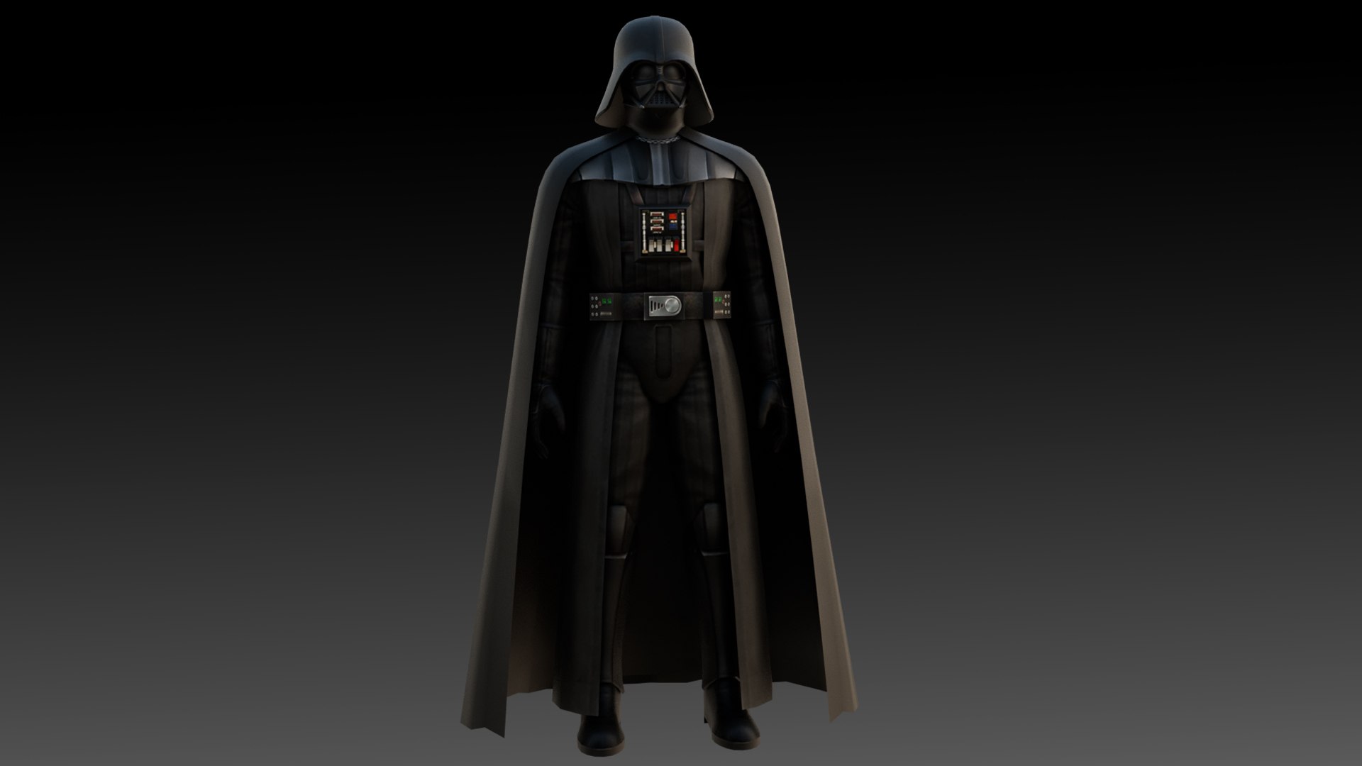 3D Model Darth Vader Armored Villain 3D Model Rigged Game-Ready ...