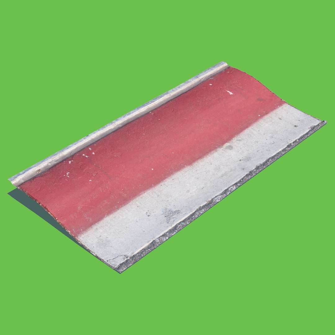 Red Curb 3D Model - TurboSquid 1233381