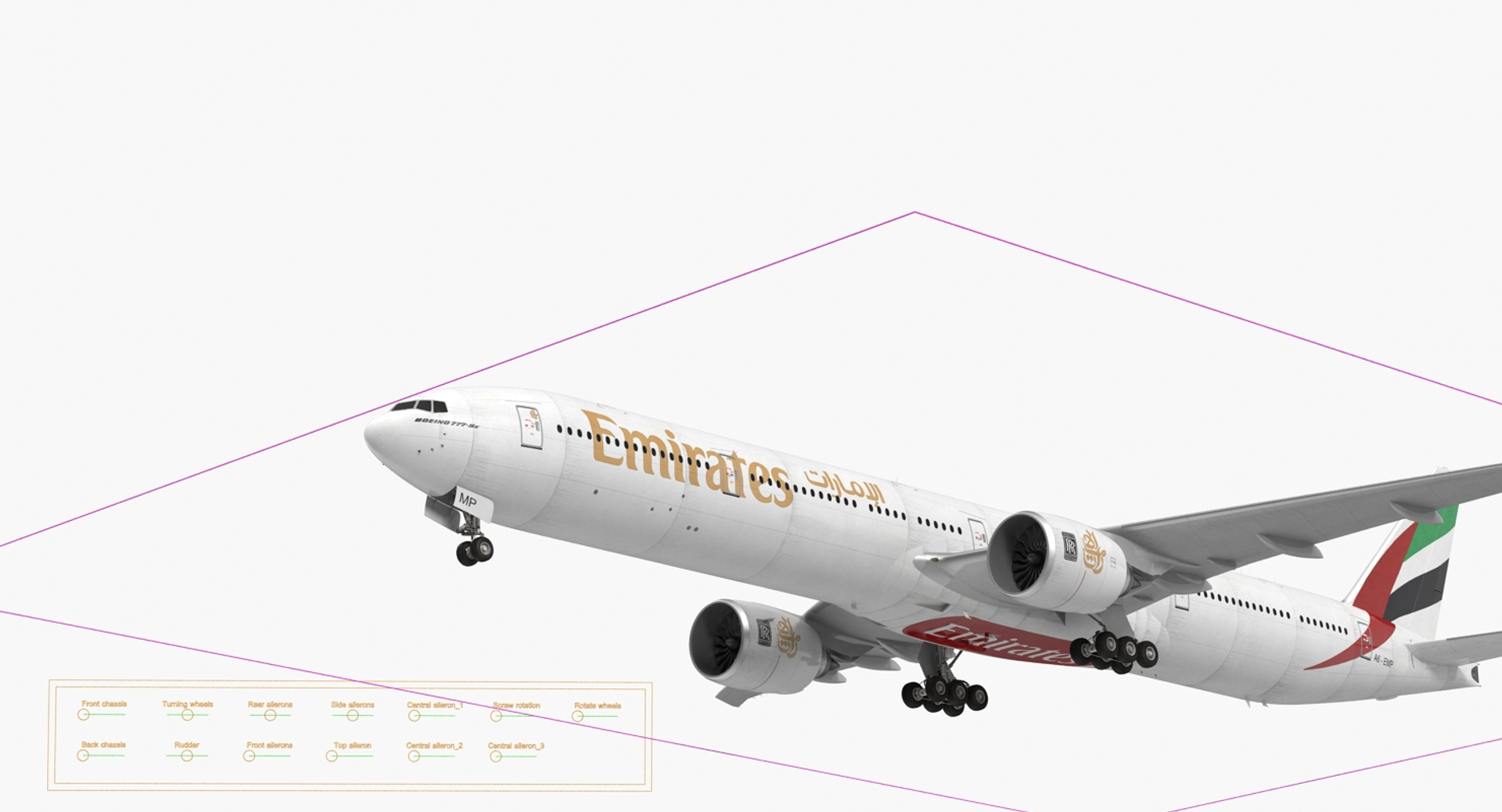 3d model boeing 777-9x emirates airlines