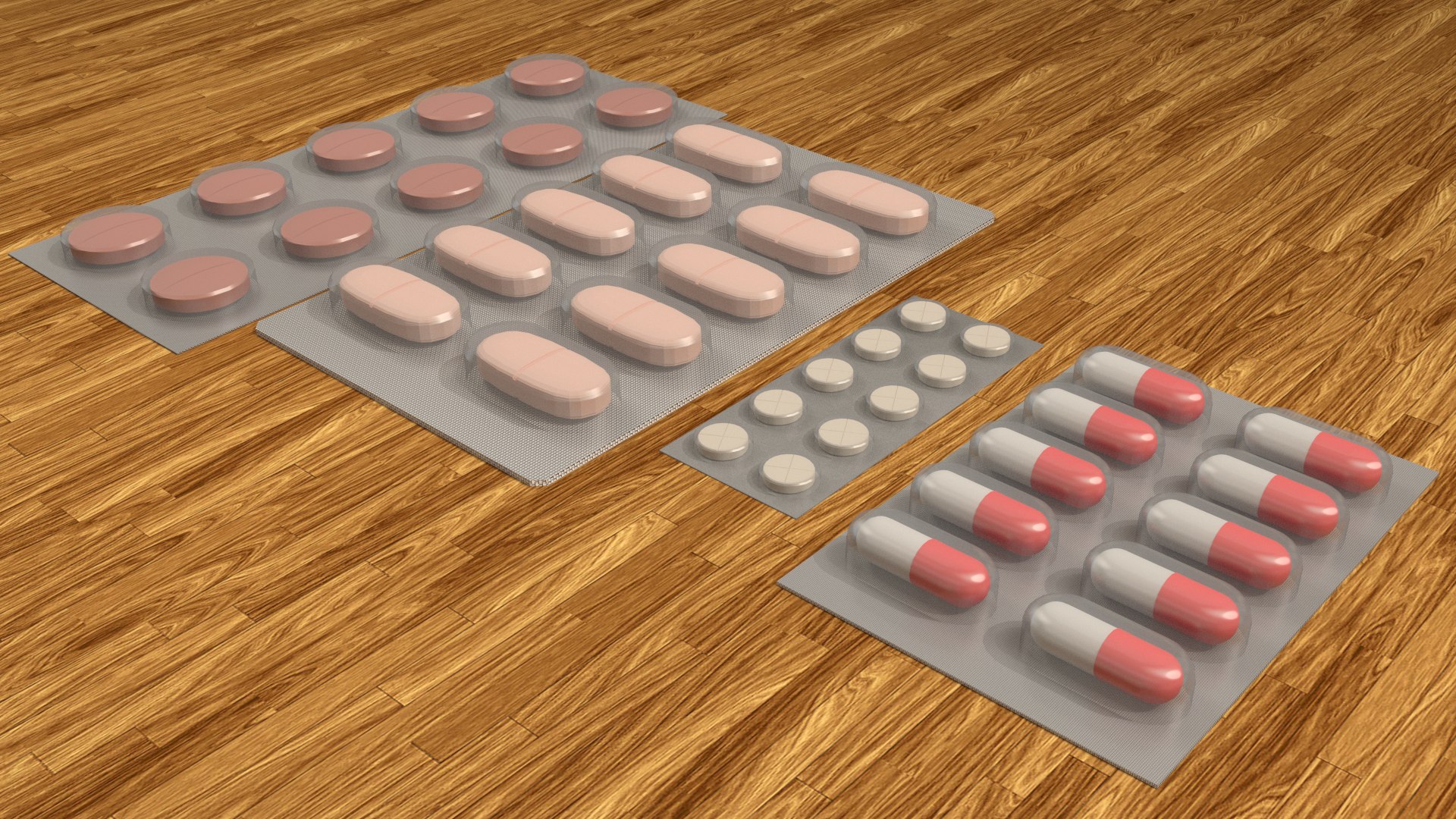 3d Fbx Tablets Strip