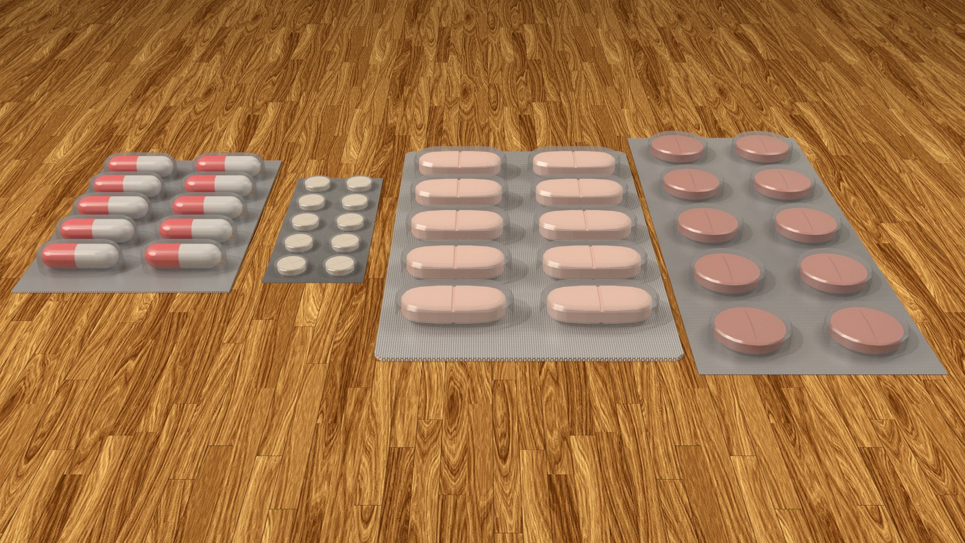 3d Fbx Tablets Strip