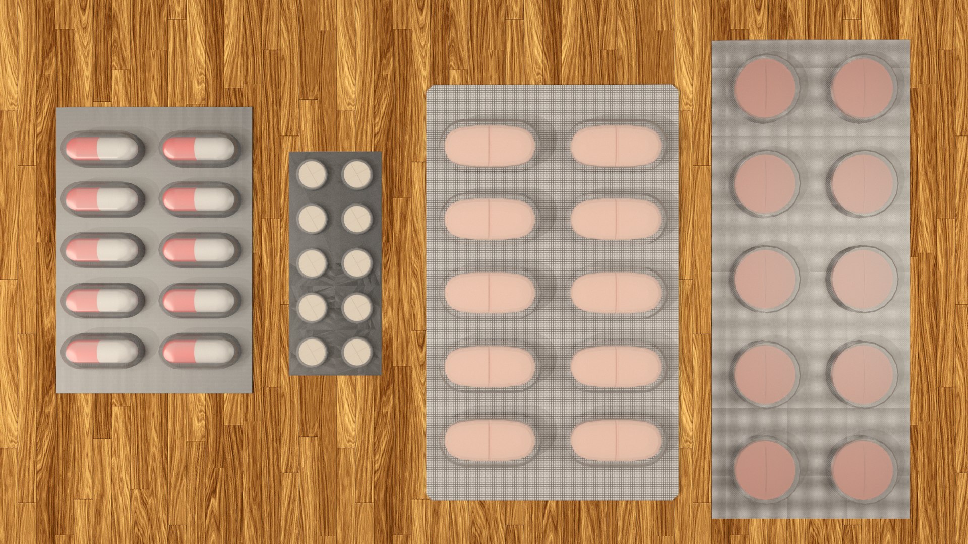 3d Fbx Tablets Strip