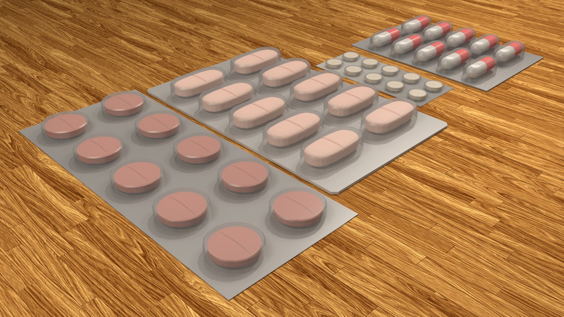 3d Fbx Tablets Strip