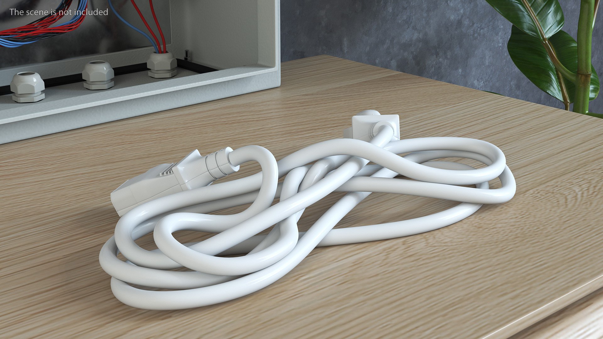 3D Power Cable With Plugs - TurboSquid 2261118