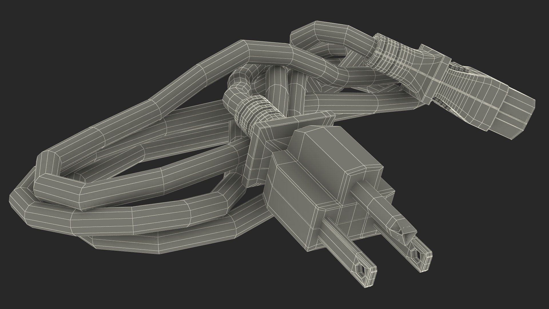 3D Power Cable With Plugs - TurboSquid 2261118