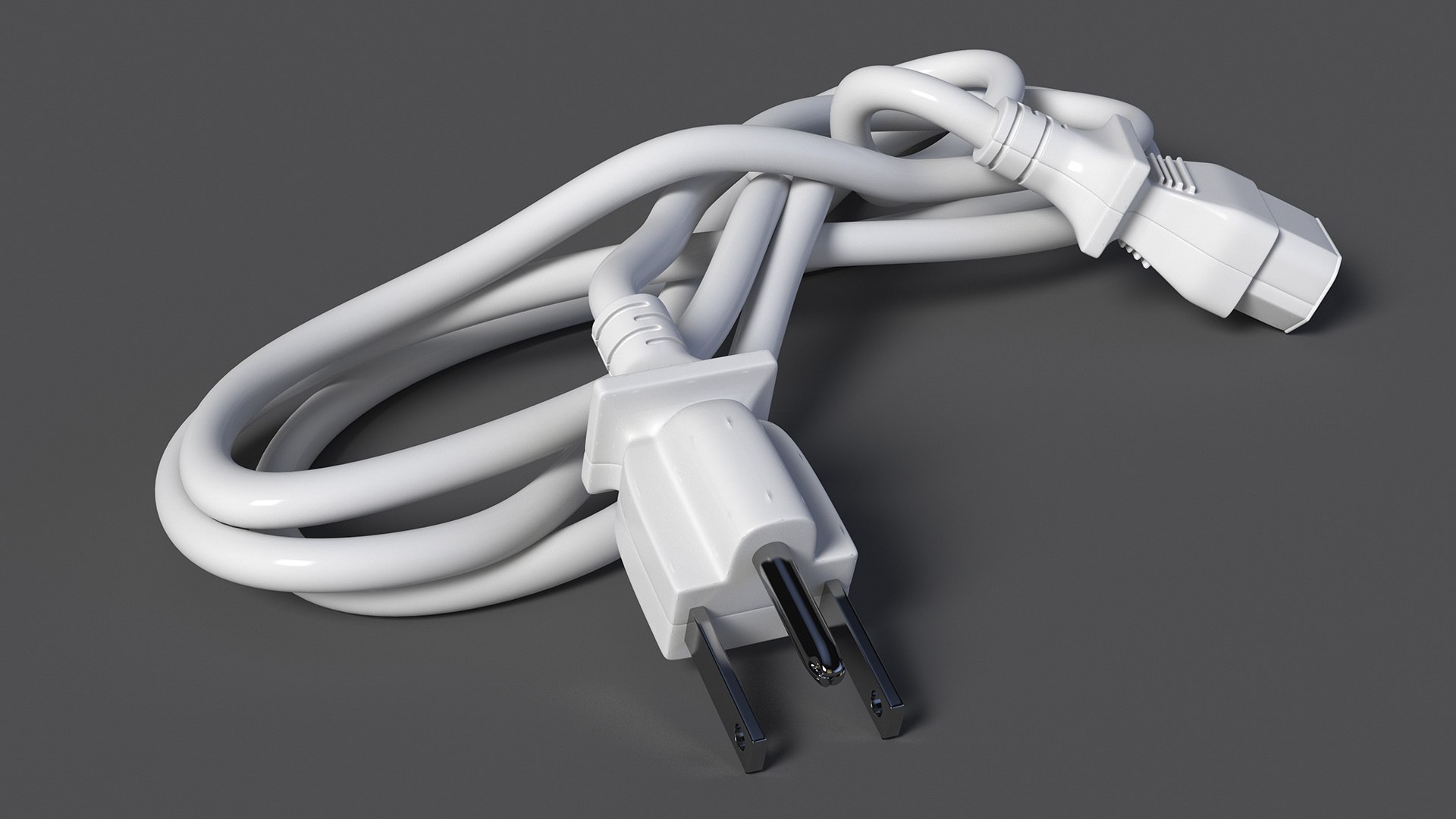 3D Power Cable With Plugs - TurboSquid 2261118