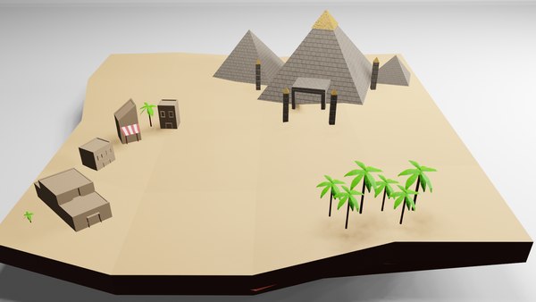 Egypt Island Low Poly 3D Model 3D model - TurboSquid 2093950
