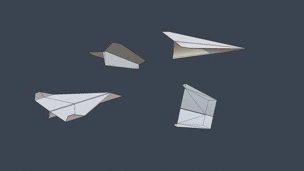 3D Paper plane - Package Low-poly 3D model - TurboSquid 1784476