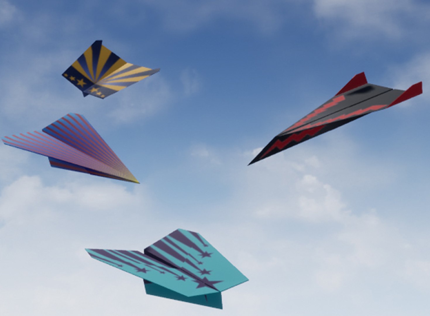3D Paper plane - Package Low-poly 3D model - TurboSquid 1784476