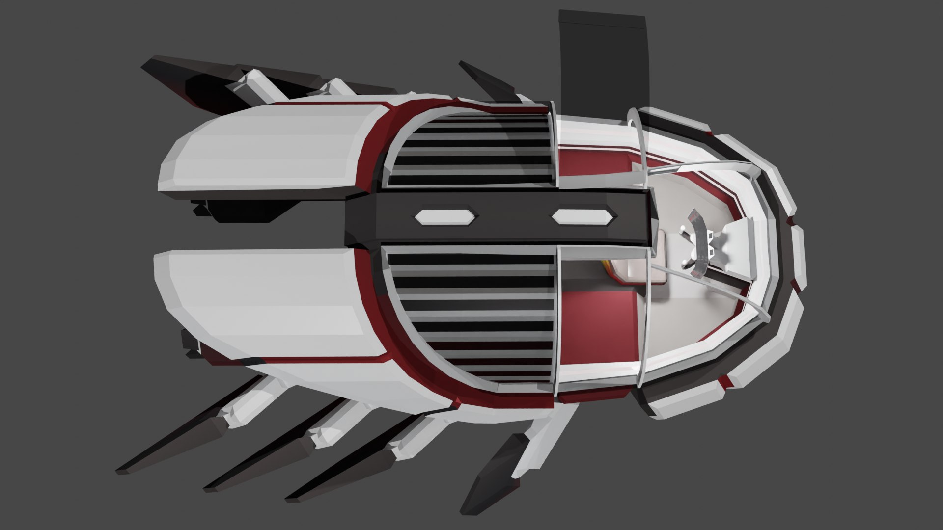 3D Futuristic Hovercraft Model - TurboSquid 2283878