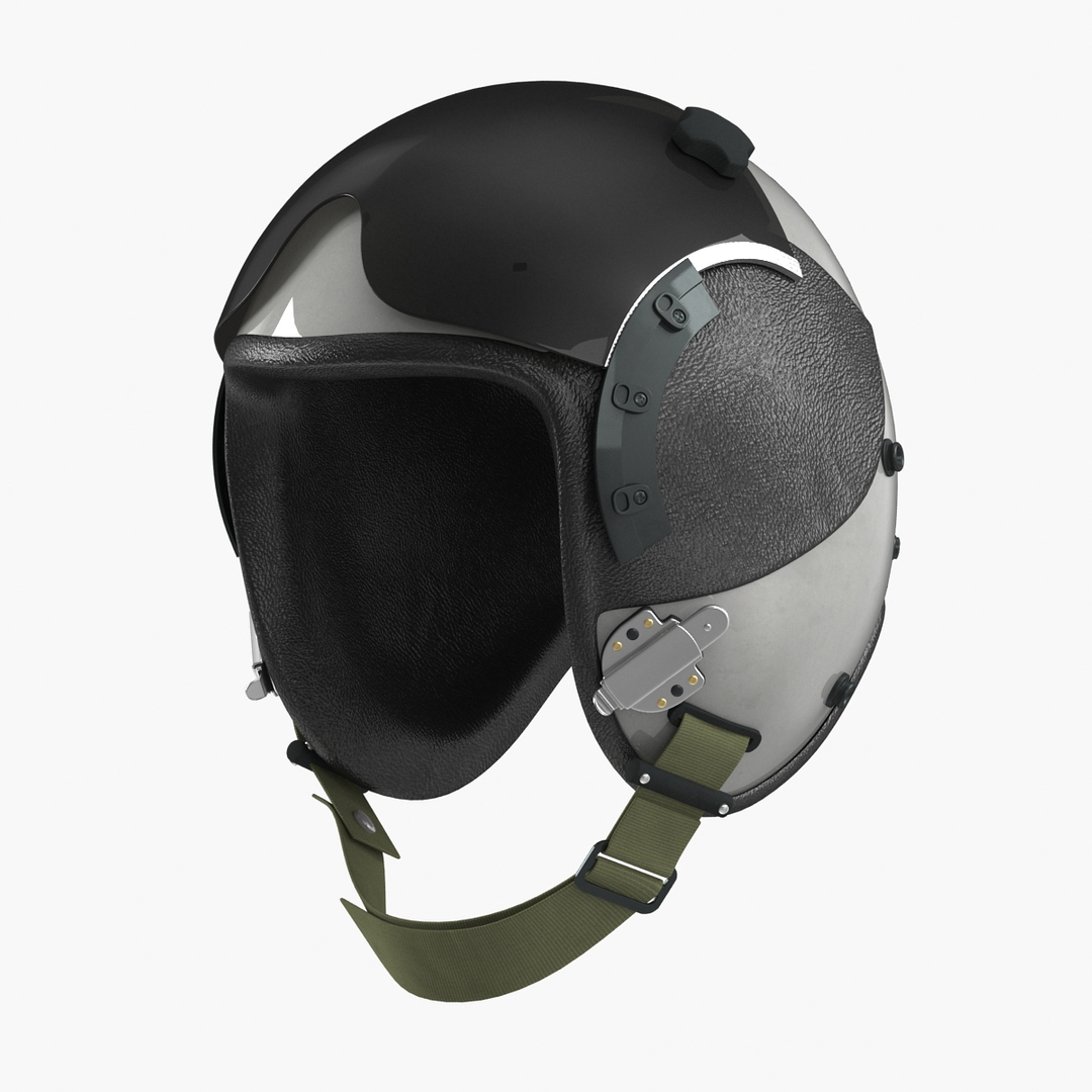 Military Pilot Helmet 2 3d Model