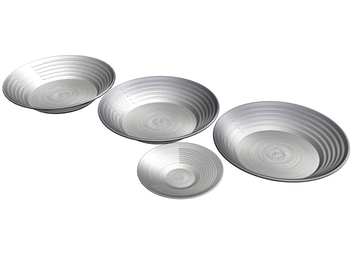 Steel Gold Pans 3d Max