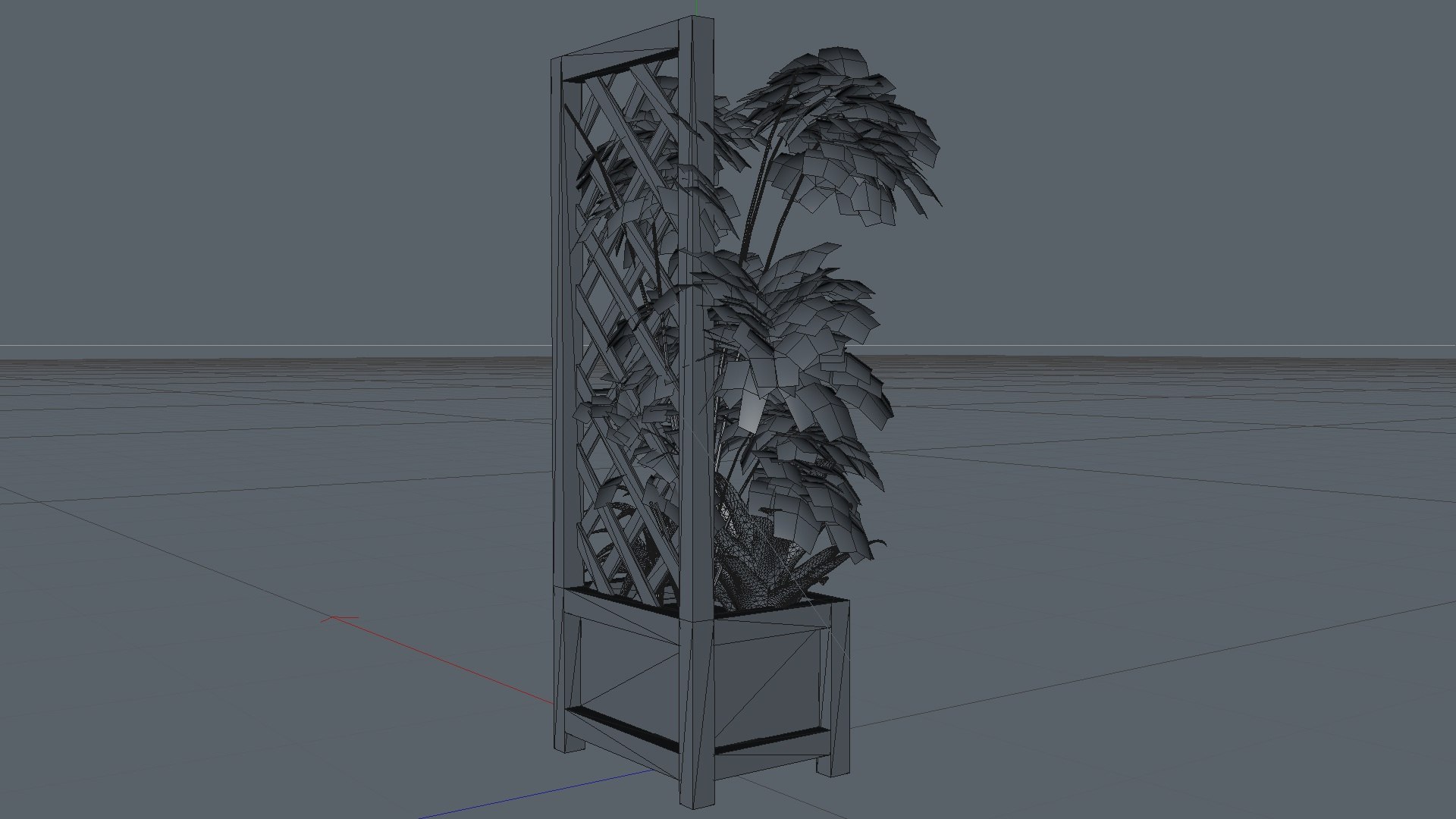 3D model Small Lattice Wooden Garden Planter - TurboSquid 2063666