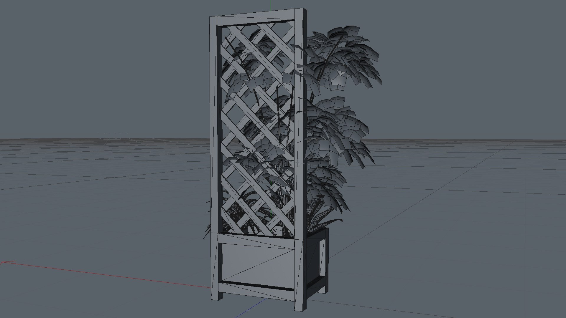 3D model Small Lattice Wooden Garden Planter - TurboSquid 2063666