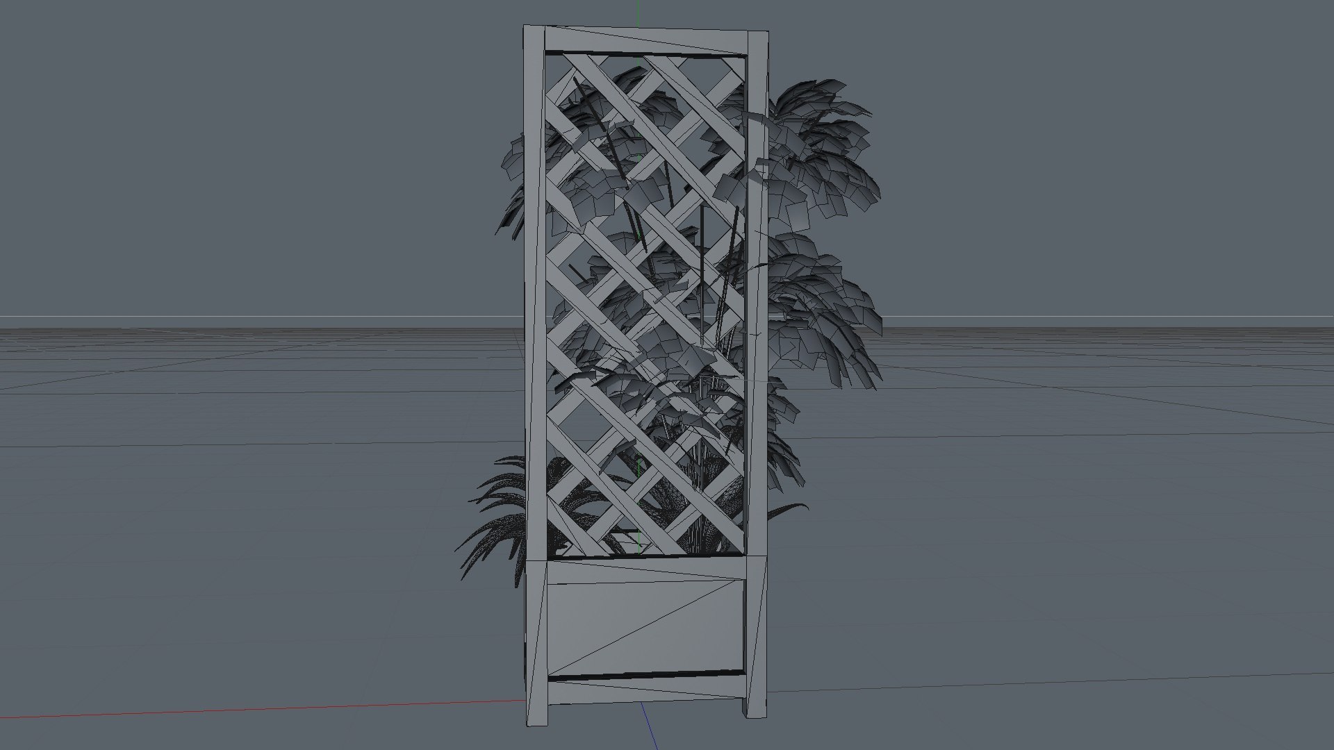 3D Model Small Lattice Wooden Garden Planter - TurboSquid 2063666