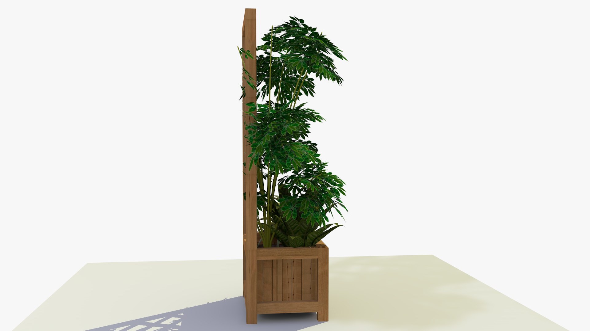 3D Model Small Lattice Wooden Garden Planter - TurboSquid 2063666