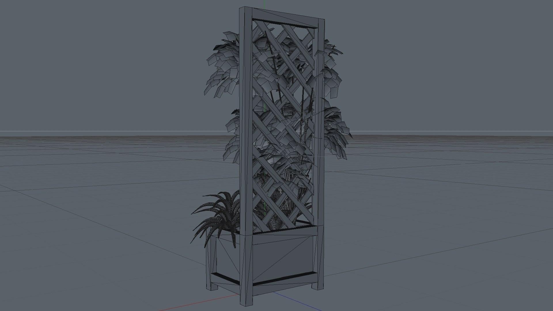 3D Model Small Lattice Wooden Garden Planter - TurboSquid 2063666