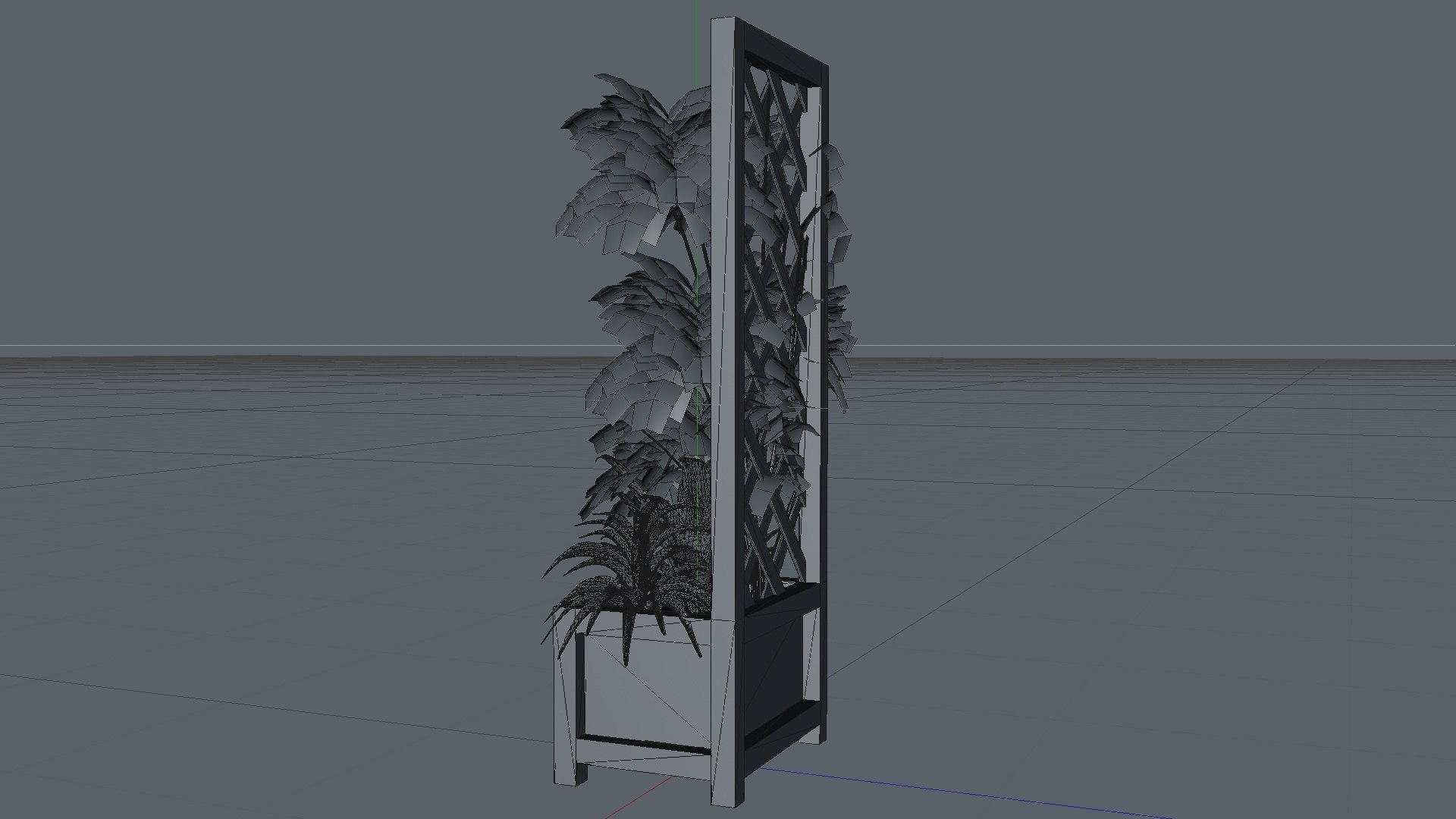 3D Model Small Lattice Wooden Garden Planter - TurboSquid 2063666