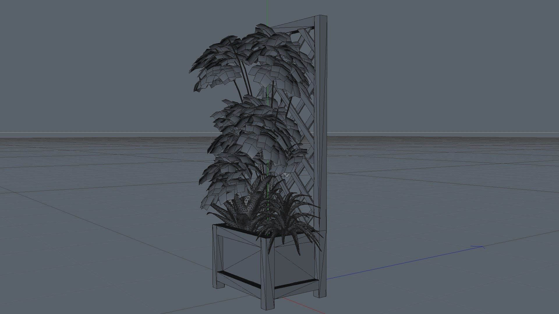 3D Model Small Lattice Wooden Garden Planter - TurboSquid 2063666