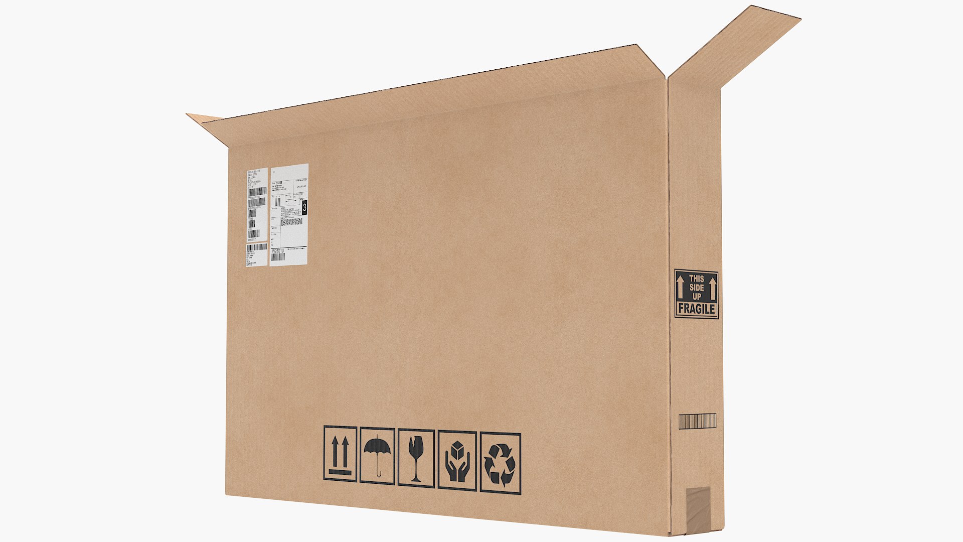 3D model Cardboard Box 7 Open - TurboSquid 2181349