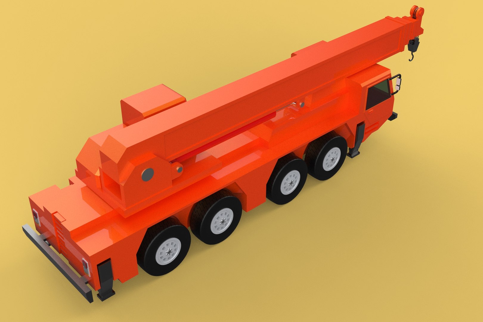 3D MINIATURE SCALE 1-130 ALL-TERRAIN TELESCOPIC MOBILE CRANE TRUCK ...