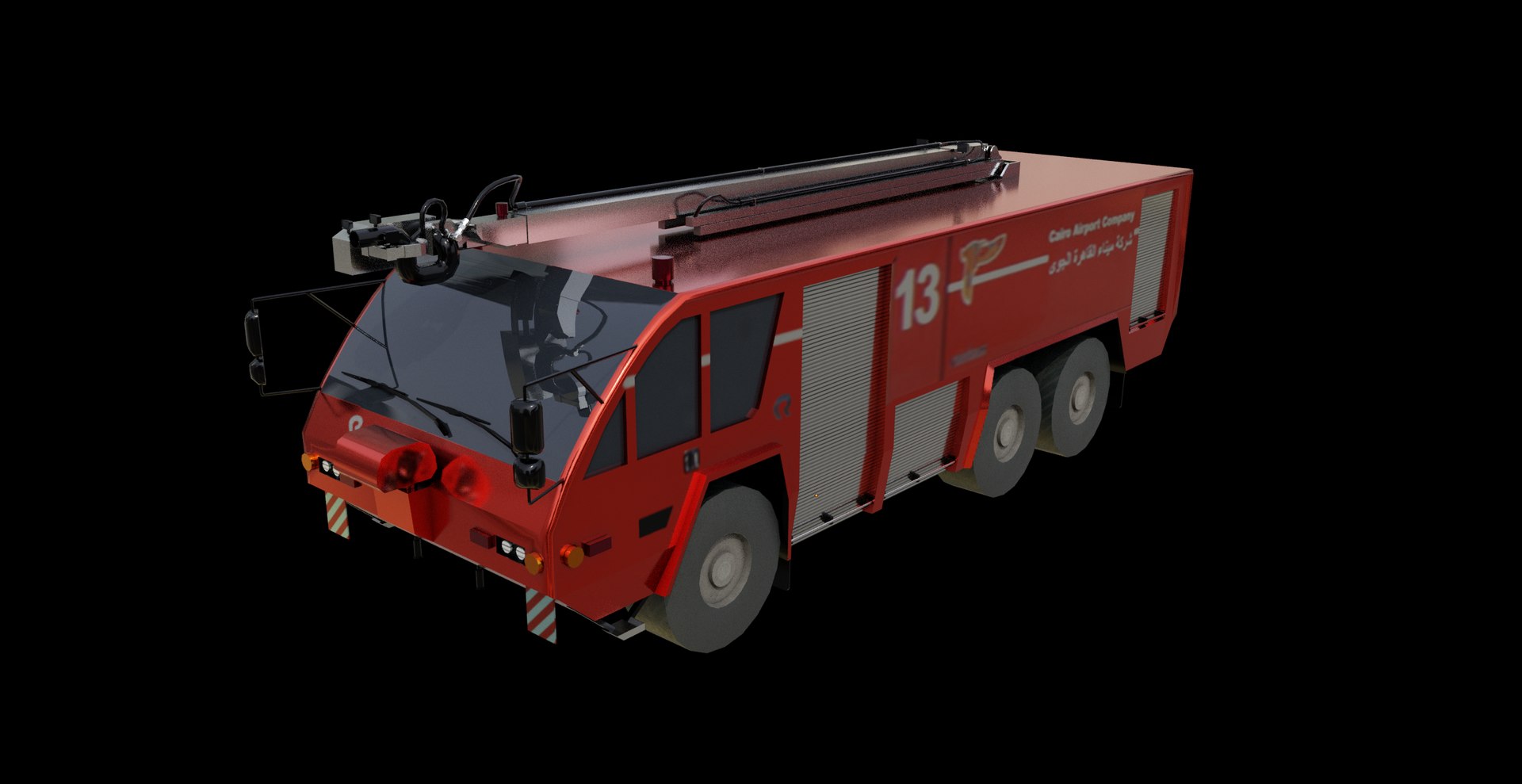 Fire Truck Low Poly Model - TurboSquid 2346462