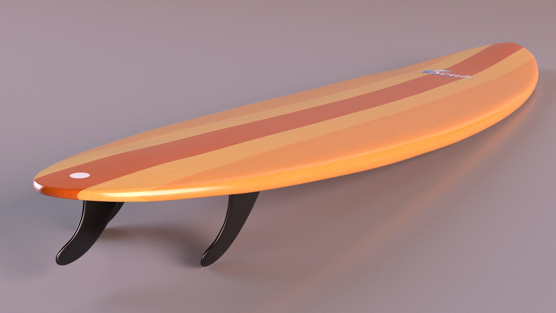 3D Hybrid Funboard Surfboard model - TurboSquid 2151684
