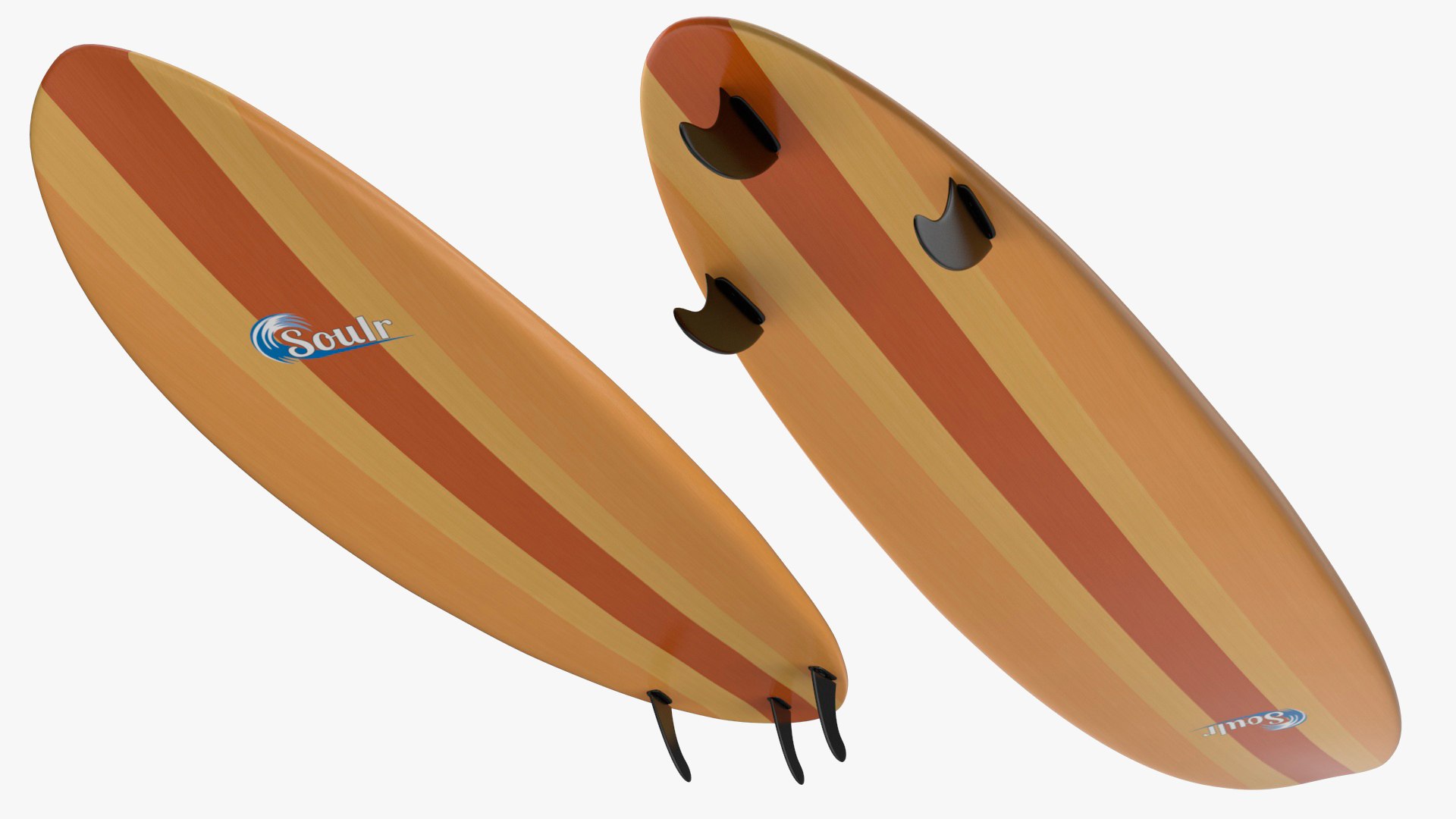 3D Hybrid Funboard Surfboard model - TurboSquid 2151684