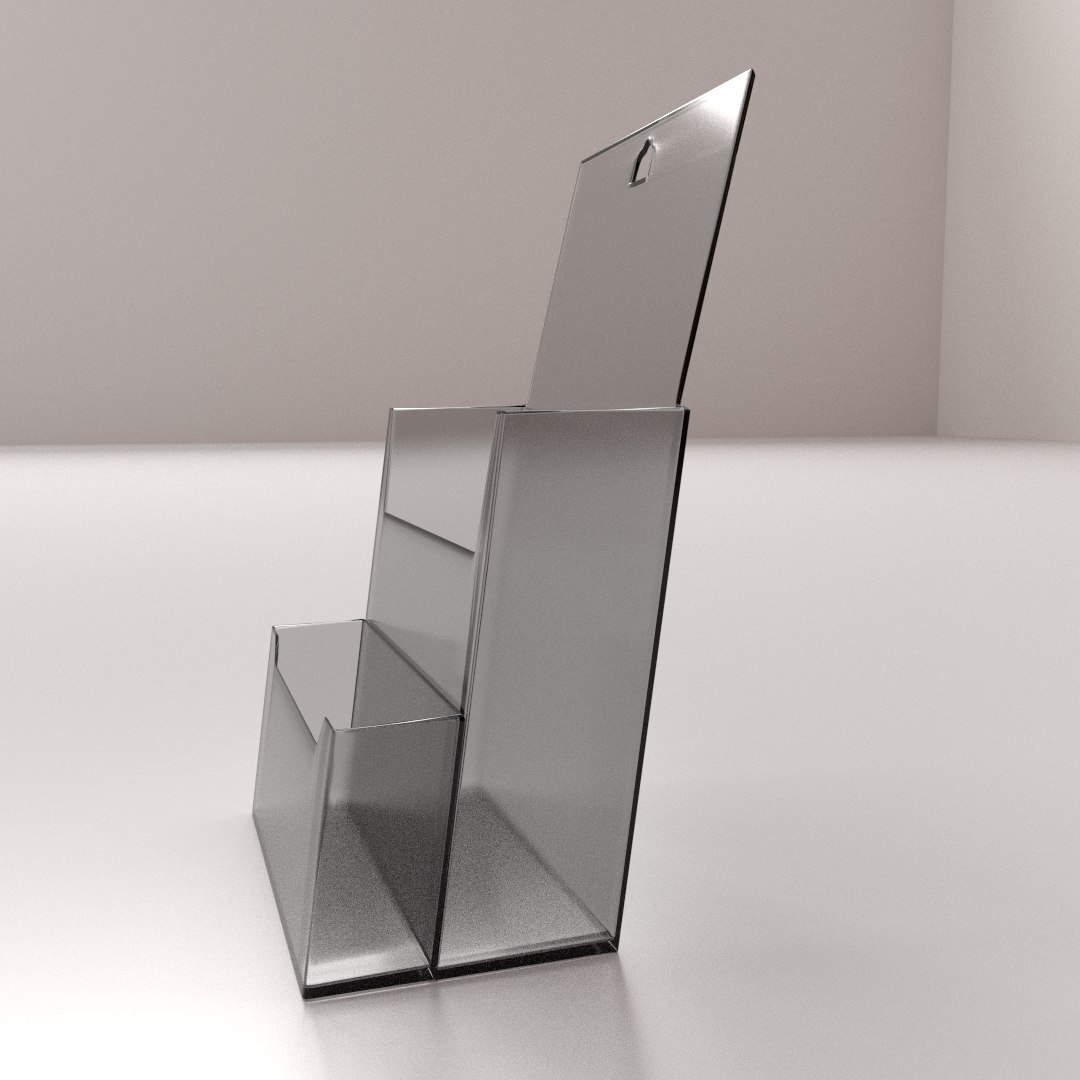 3d brochure holder model