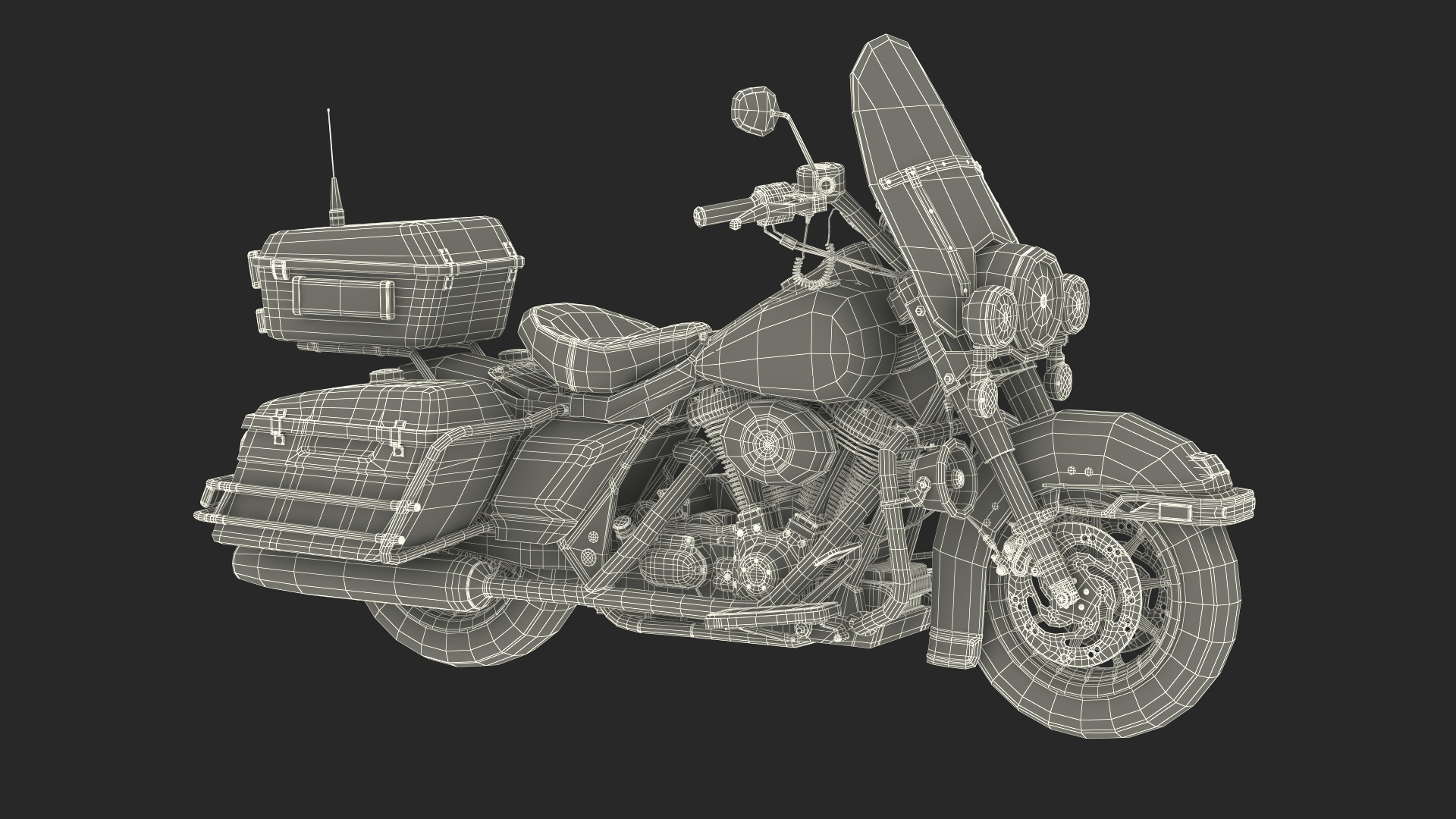 3D US NYPD Motorcycle Road King Model - TurboSquid 2323185