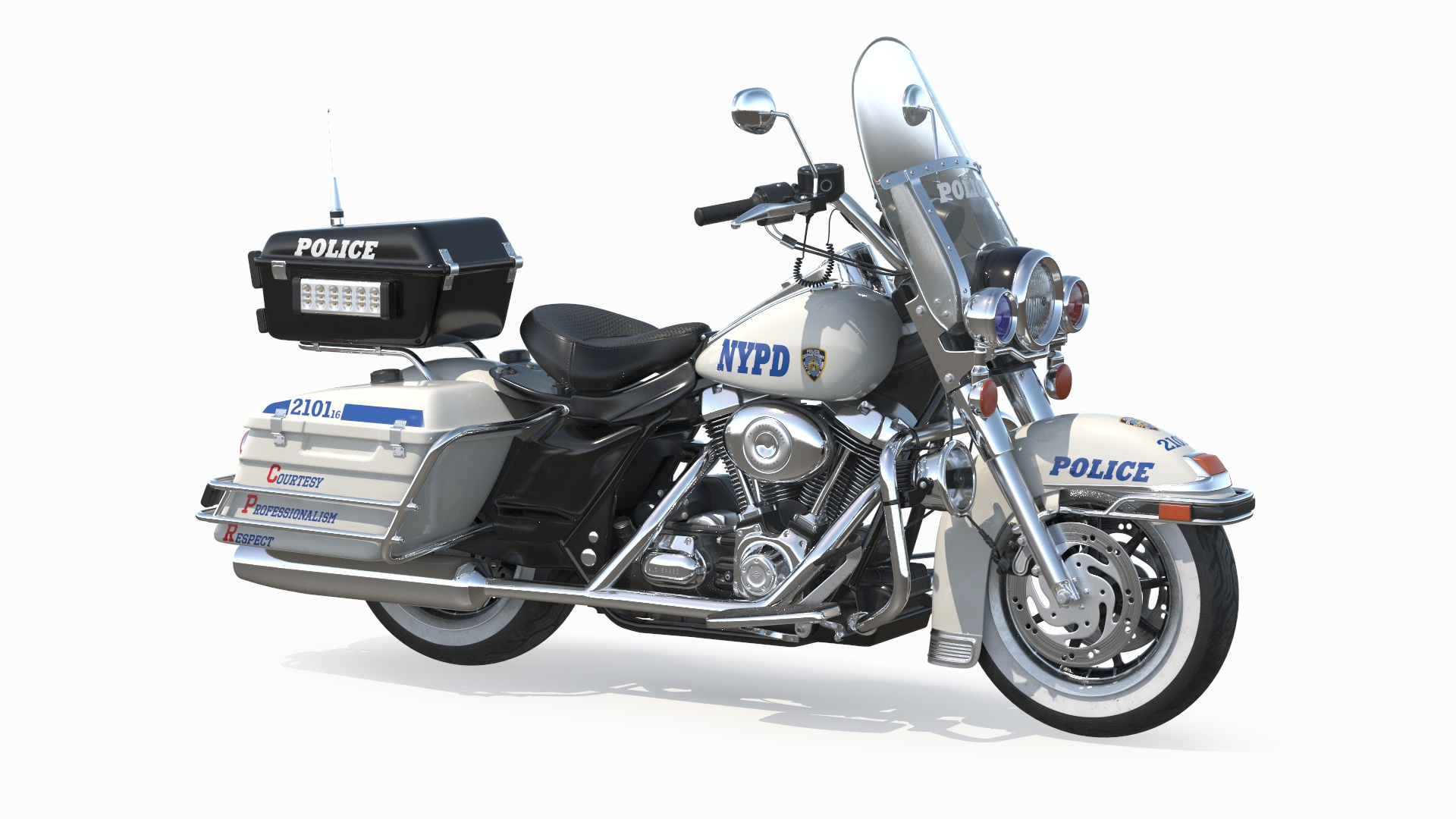 3D US NYPD Motorcycle Road King Model - TurboSquid 2323185