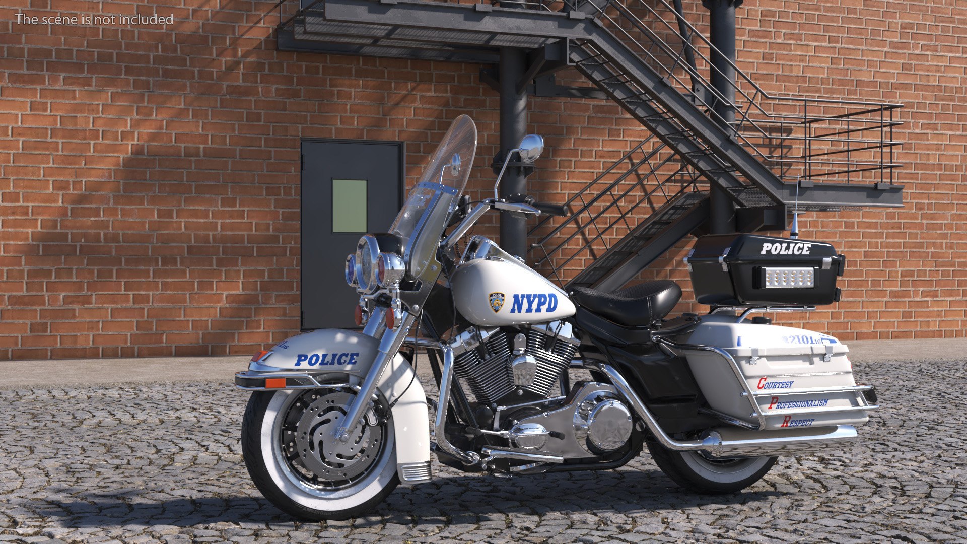3D US NYPD Motorcycle Road King Model - TurboSquid 2323185