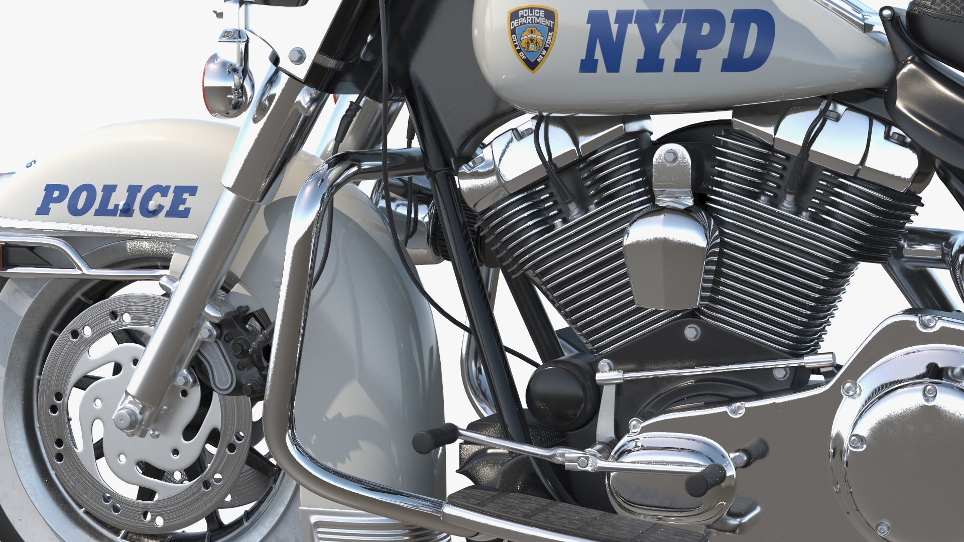 3D US NYPD Motorcycle Road King Model - TurboSquid 2323185