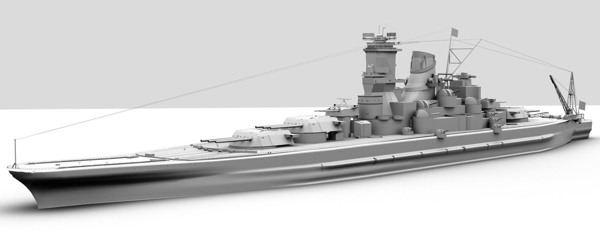 Mushashi Battleship 3d Ma