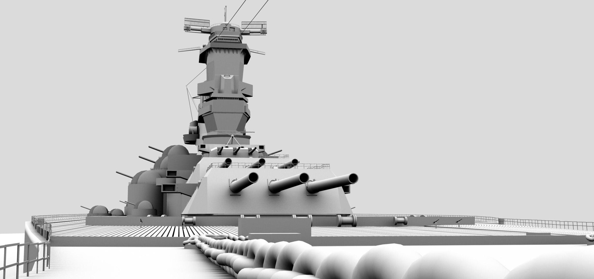 Mushashi Battleship 3d Ma