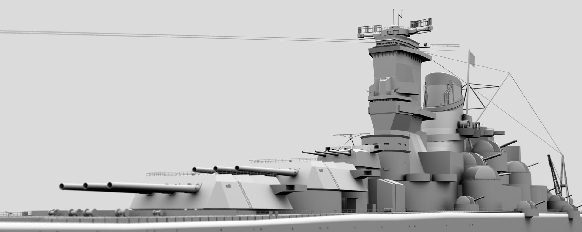 Mushashi Battleship 3d Ma