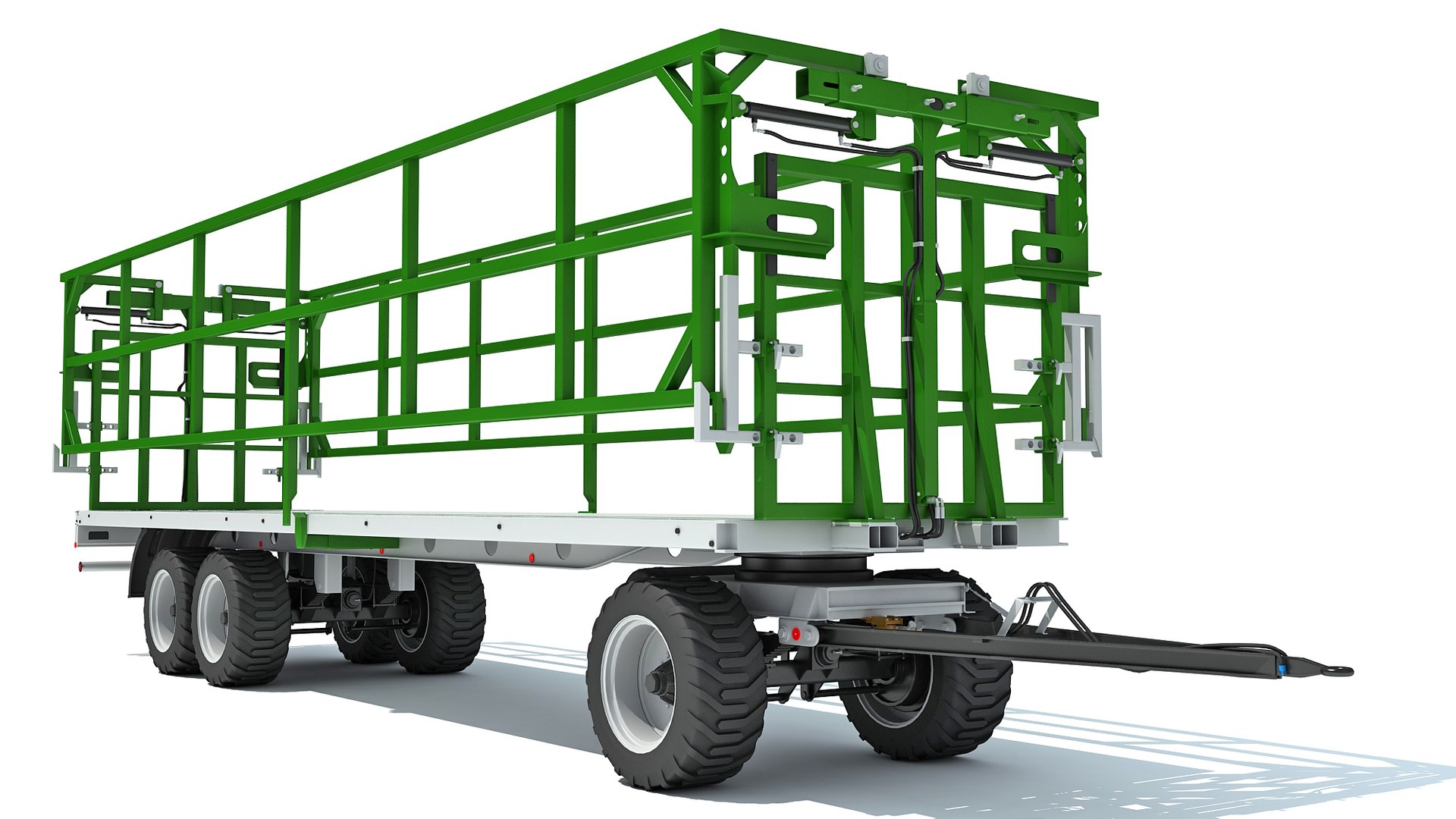 Farm Tractor Trailer 3D Model - TurboSquid 2005851