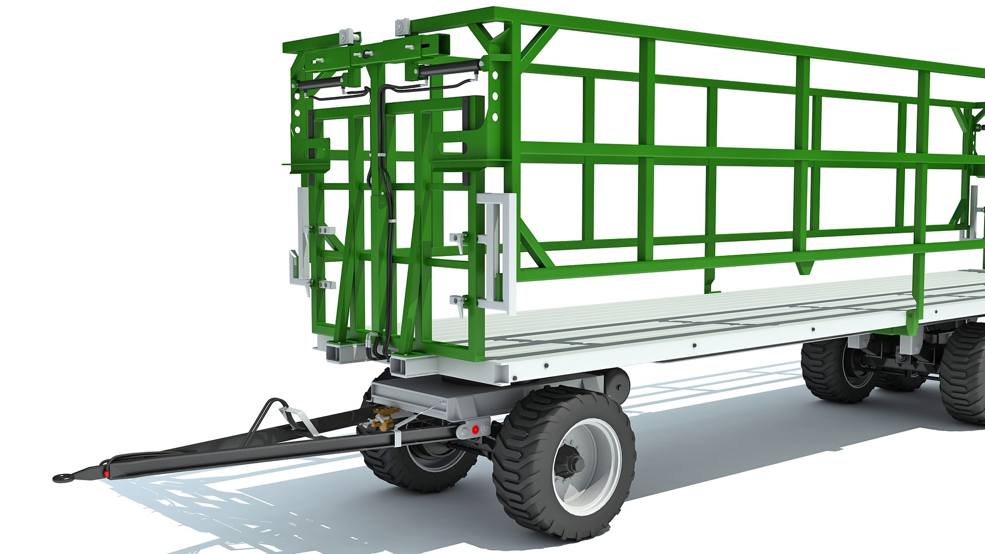 Farm Tractor Trailer 3D Model - TurboSquid 2005851