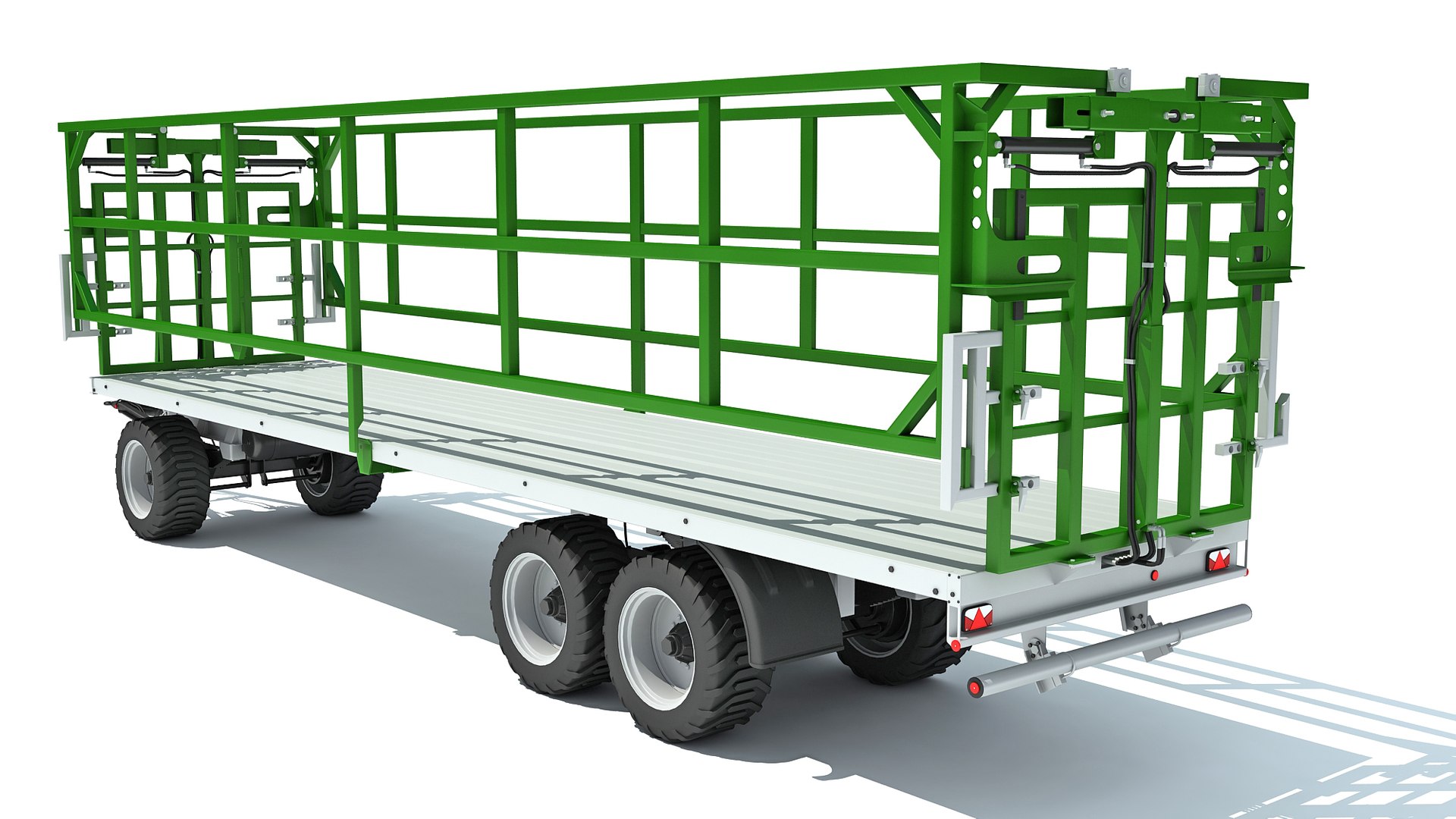 Farm Tractor Trailer 3D Model - TurboSquid 2005851