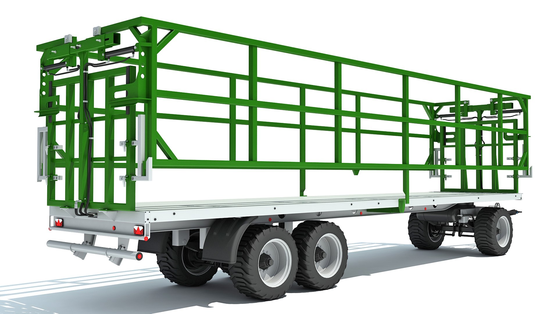 Farm Tractor Trailer 3D Model - TurboSquid 2005851