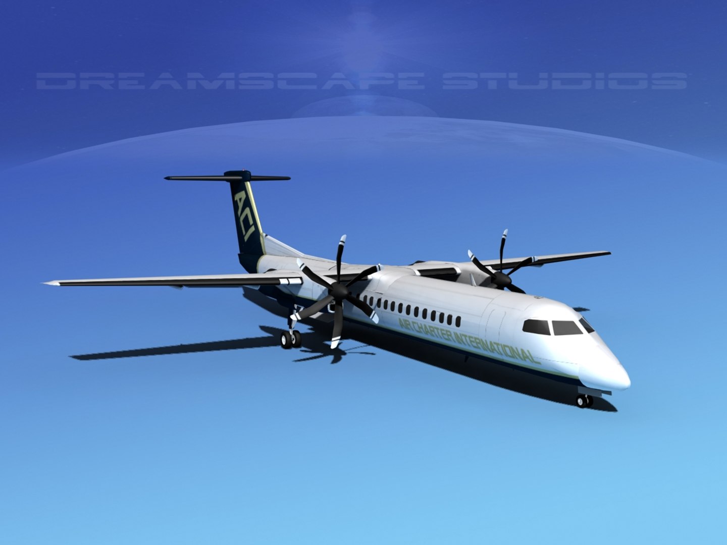 3d Model Of Dhc-8-400 400