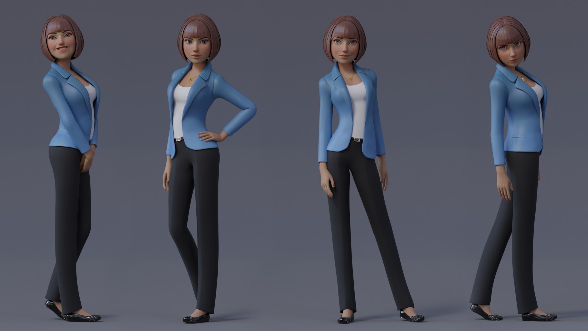 3D Andy And Anna Cartoon Rig - TurboSquid 2277876