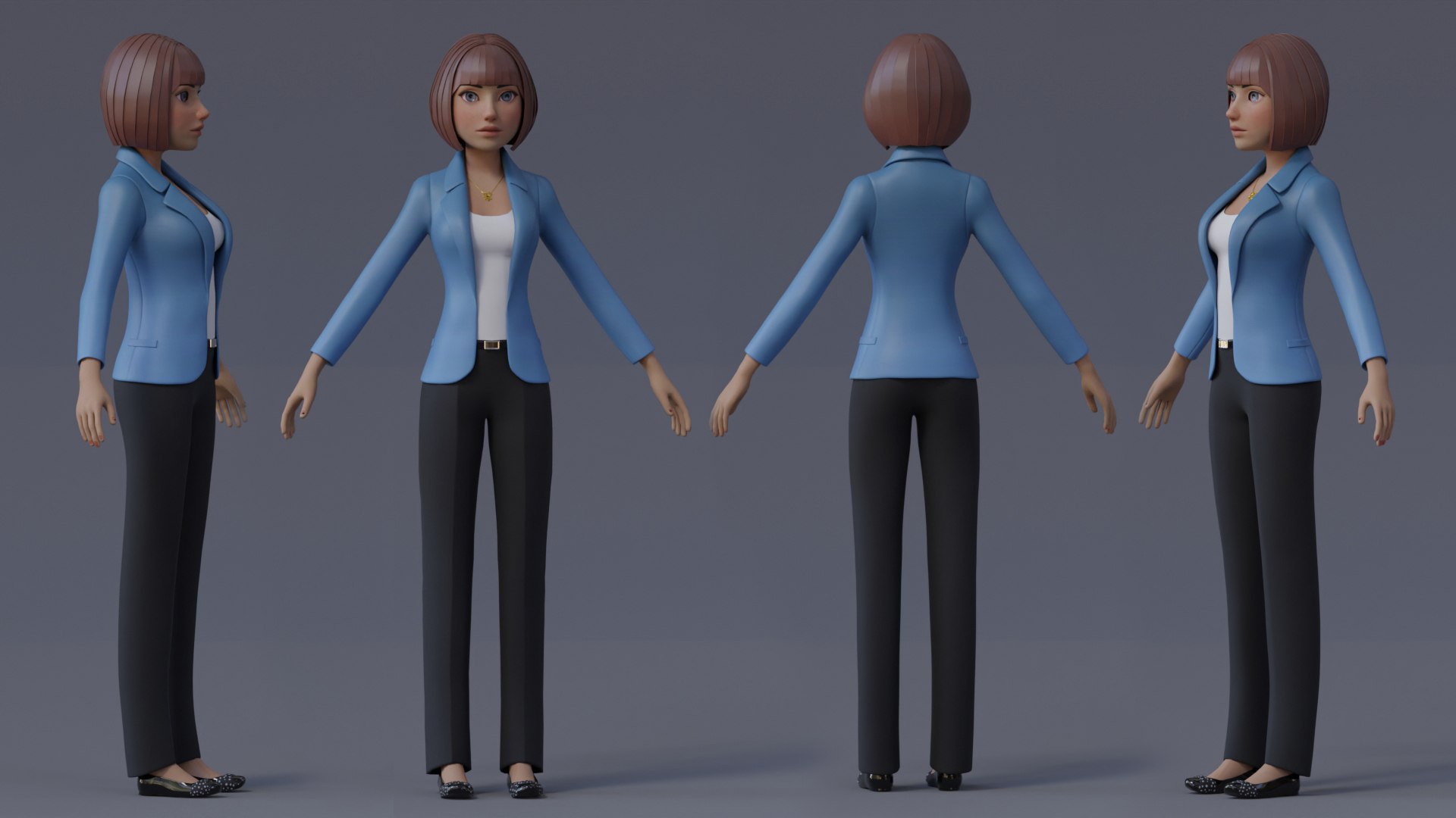 3D Andy And Anna Cartoon Rig - TurboSquid 2277876