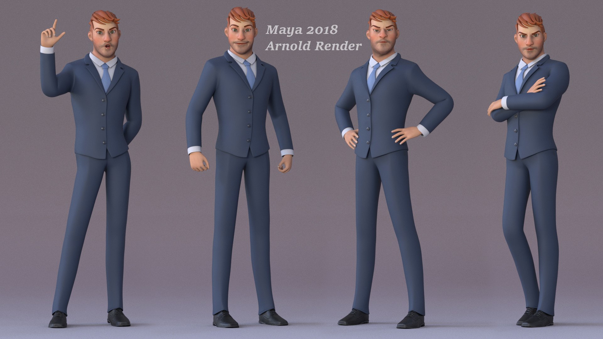 3D Andy And Anna Cartoon Rig - TurboSquid 2277876