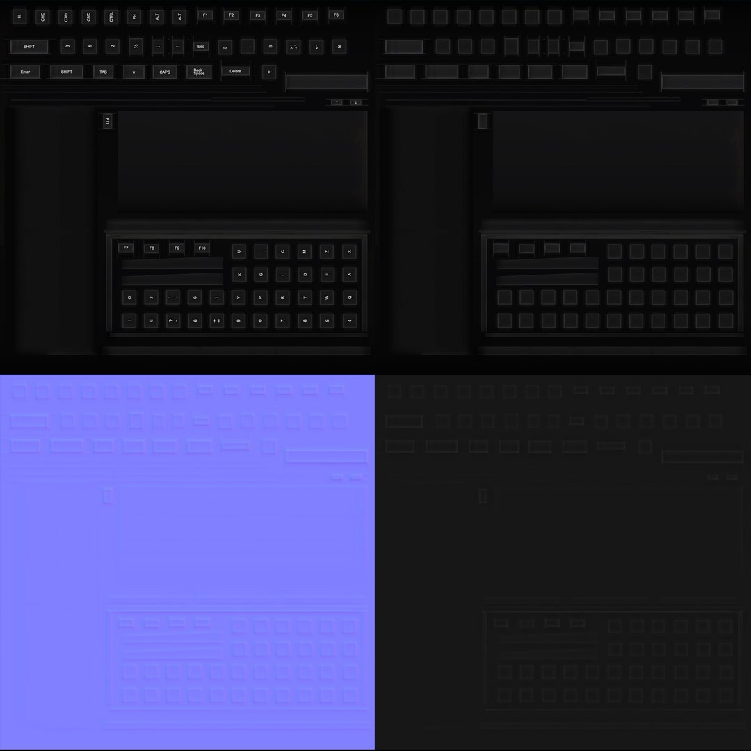 Computer Keyboard Keys 3d Model