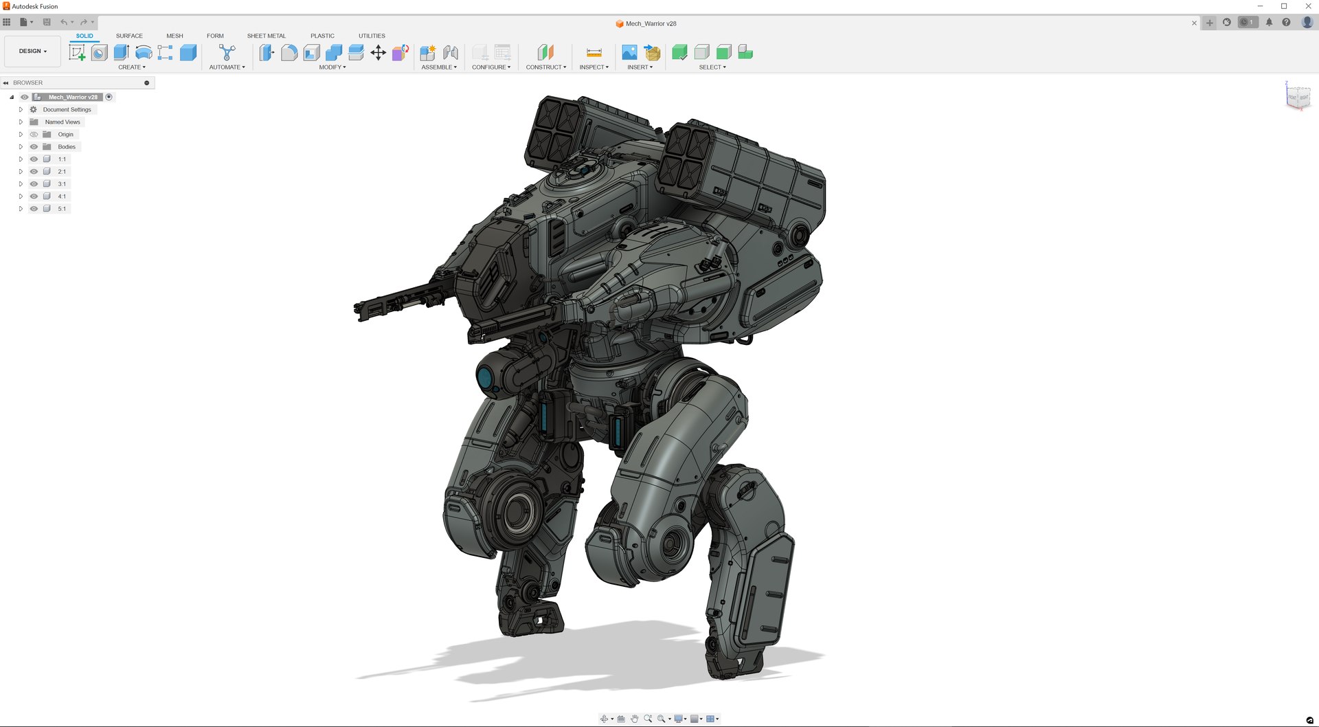 Warrior Mech 3D Model - TurboSquid 2231620