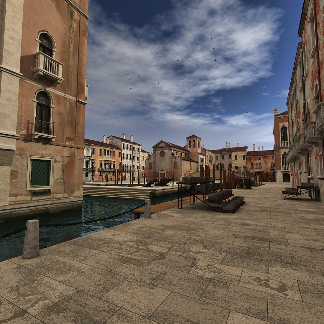 3d venice scene model