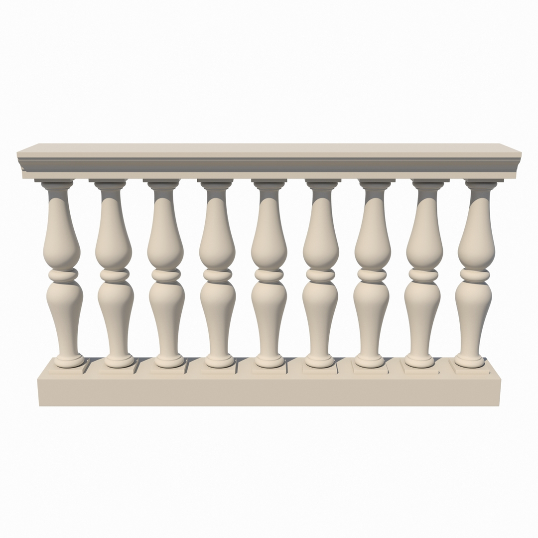 3d Realistic Balustrade Model